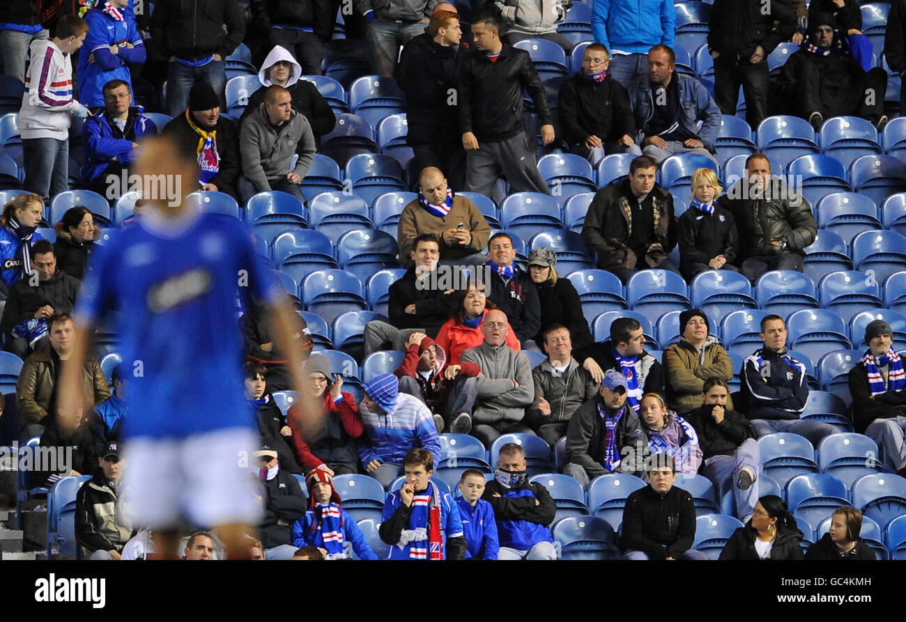 Rangers fans leave the match early as their team trail 4-1 Stock Photo ...