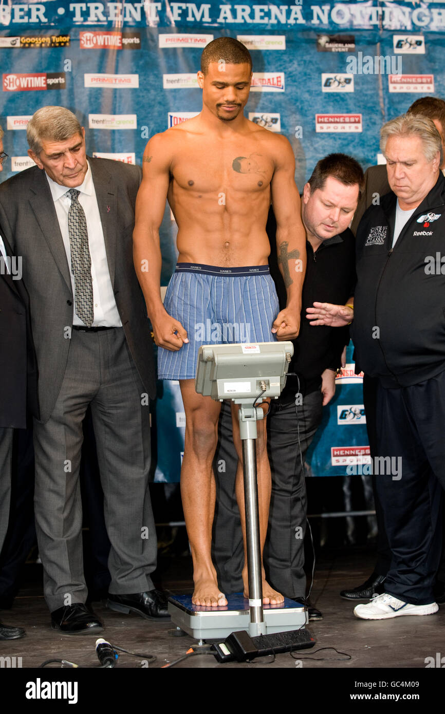 Boxing - Carl Froch v Andre Dirrell - Weigh In - Market Square. U.S.A's Andre Dirrell during the ...