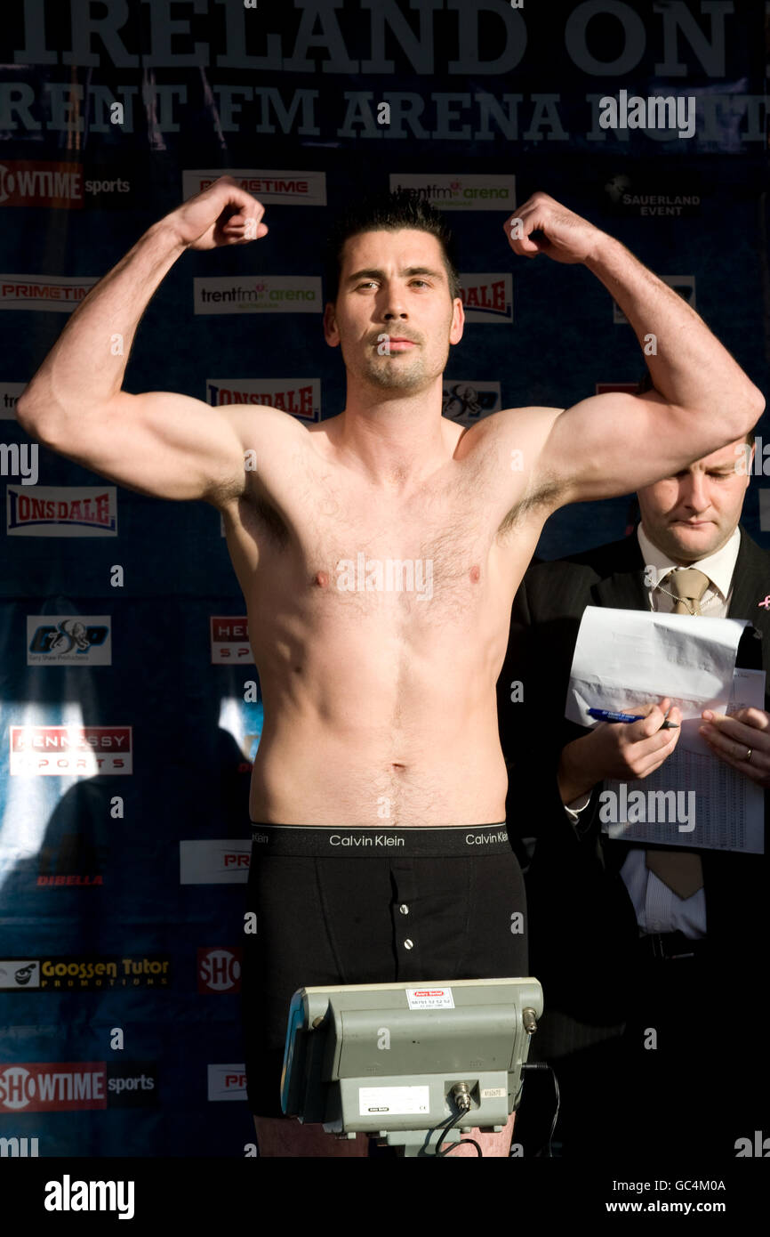 Great britains terry maughan during the weigh in hi-res stock ...