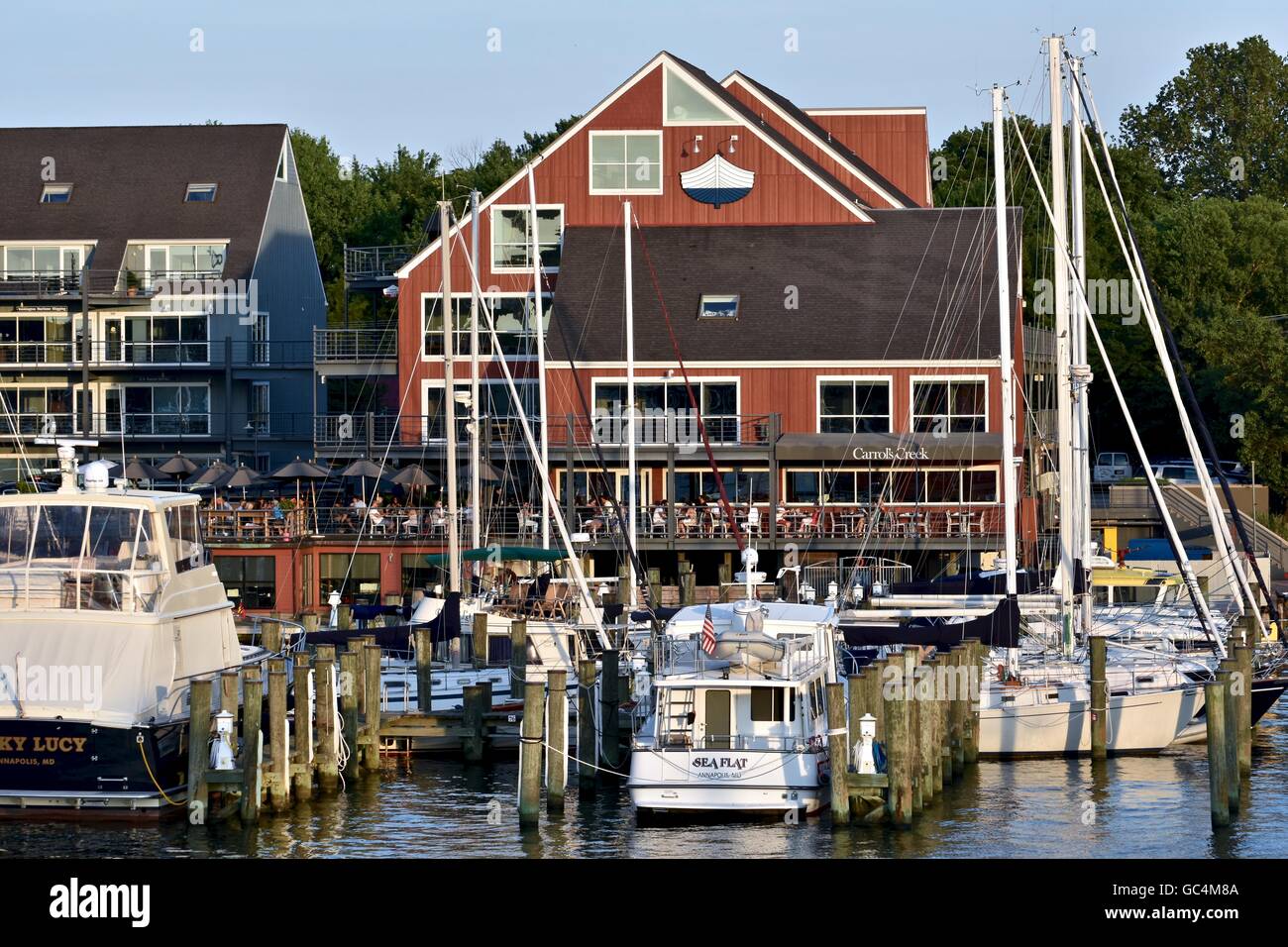 Sail boats in the Annapolis harbor Stock Photo - Alamy