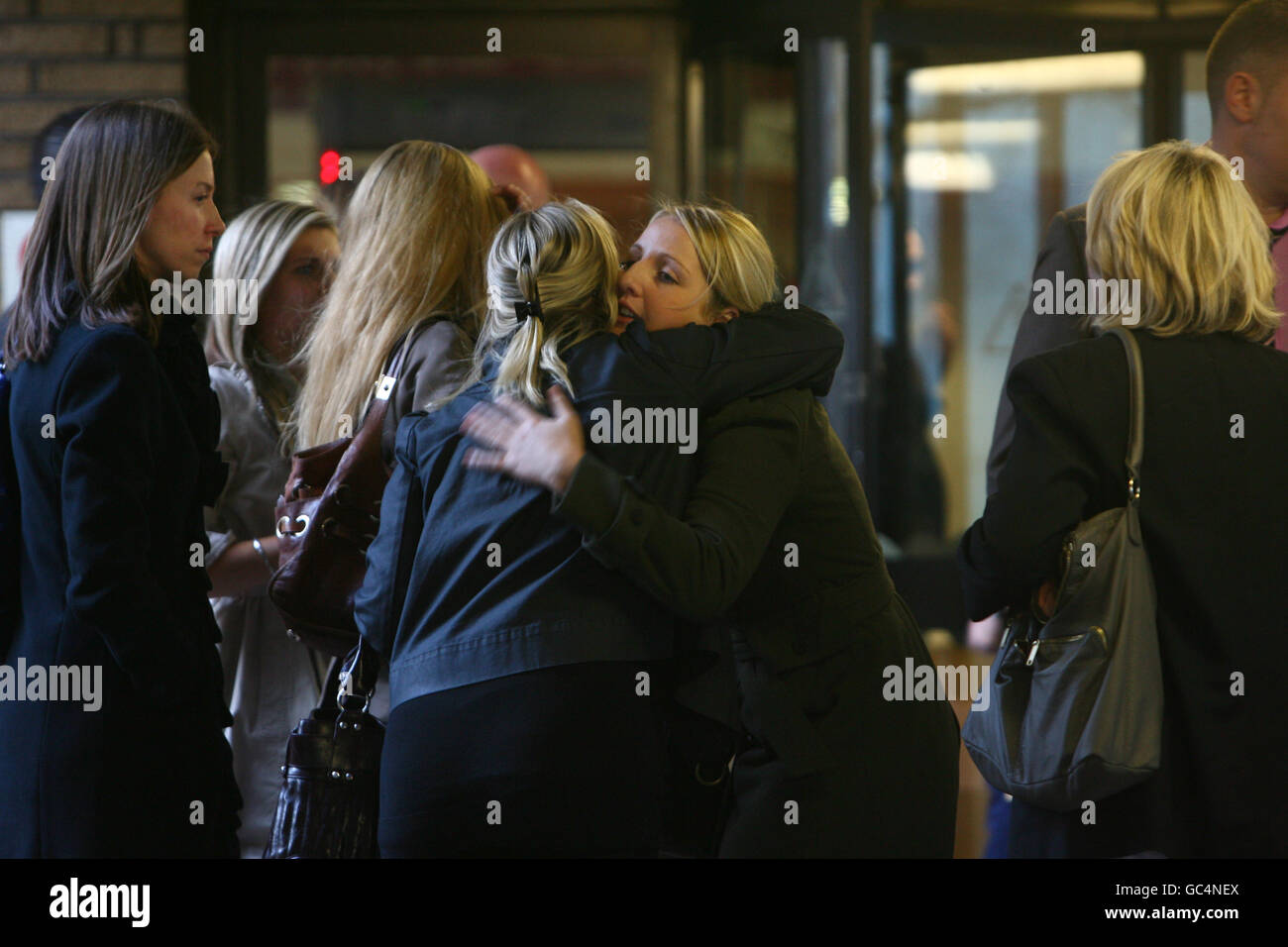 Unidentified members of the family of Sandra Simpson following the ...