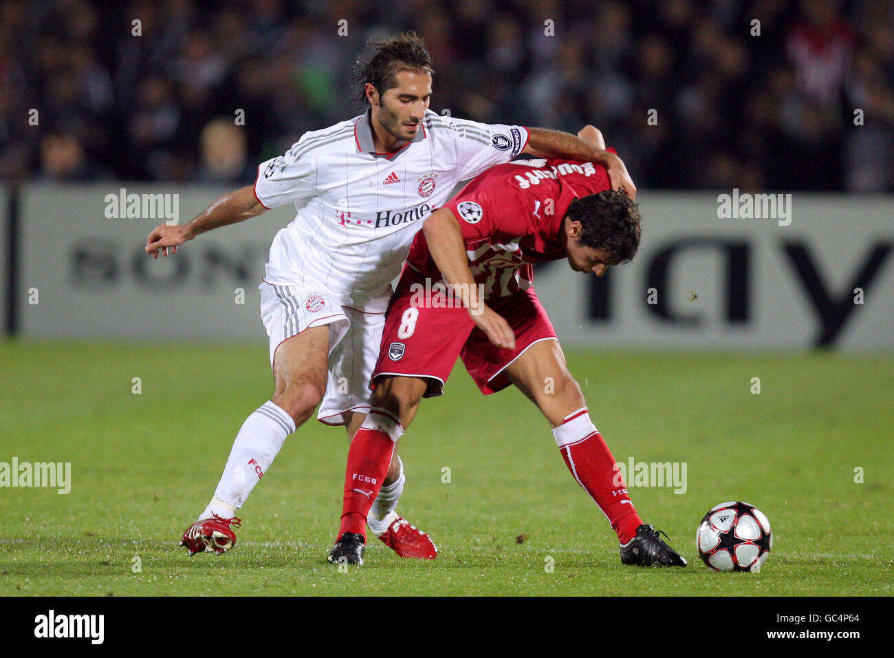 Bayern Munich's Hamit Altintop (left) and Bordeaux's Youann Gourcuff ...