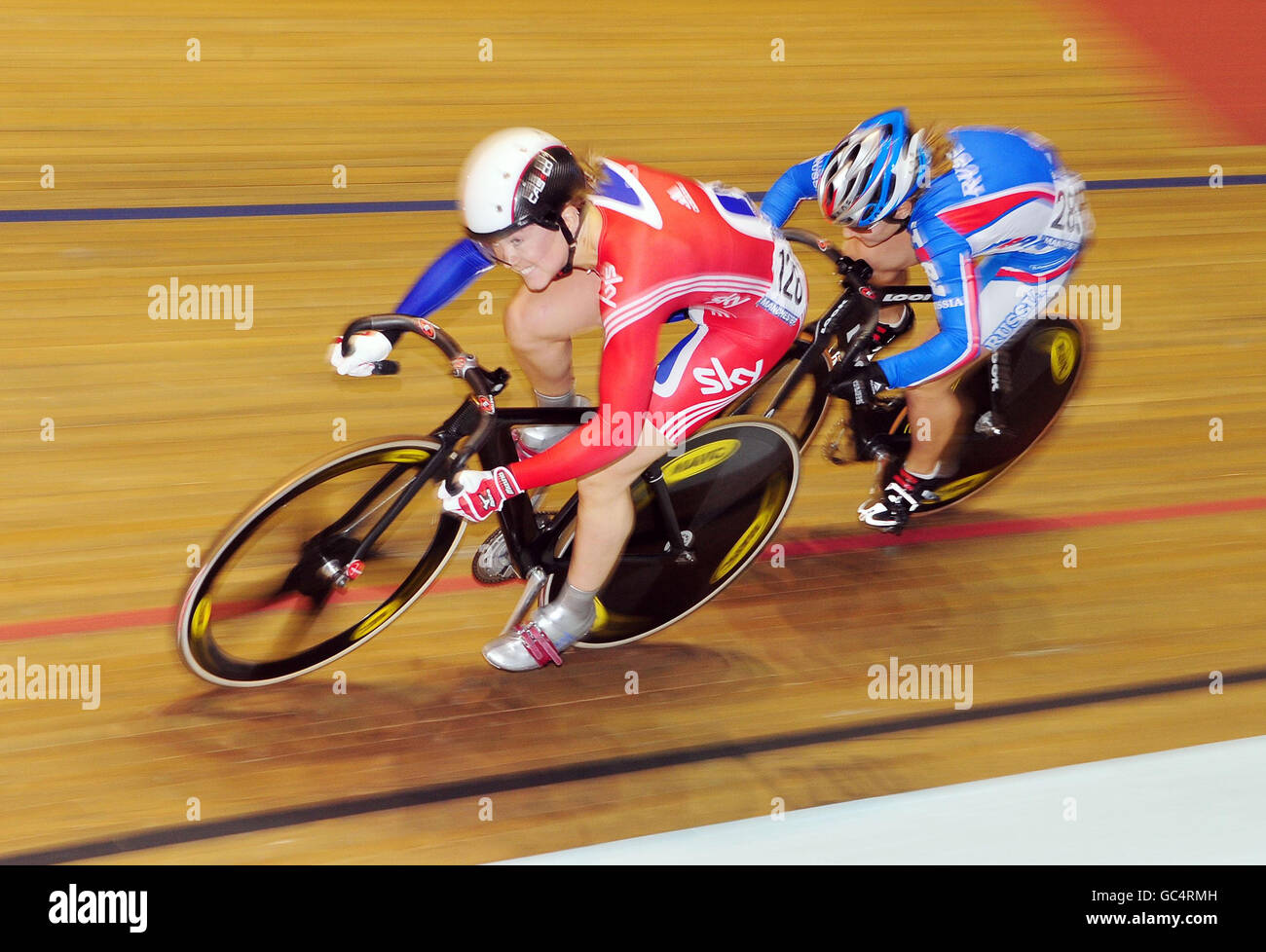 Great Britain's Jessica Varnish in action against Russia's Victoria ...
