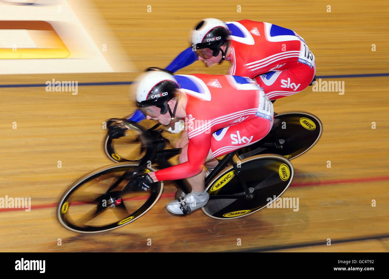 Great Britain's Jason Kenny (left) and Great Britain's Matthew Crampton ...