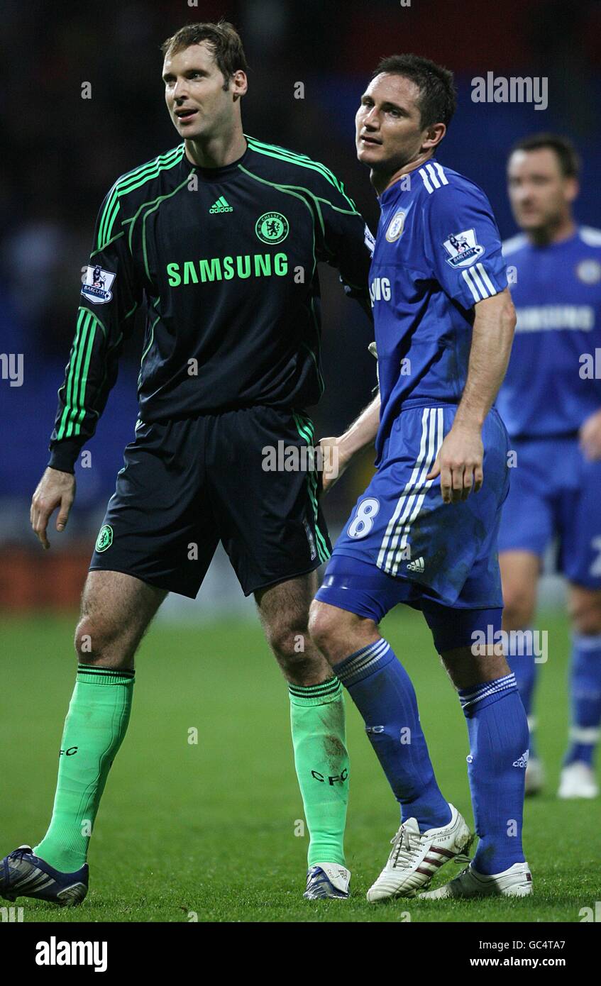 Chelsea goalkeeper Petr Cech (left) and Frank Lampard (right) after the ...