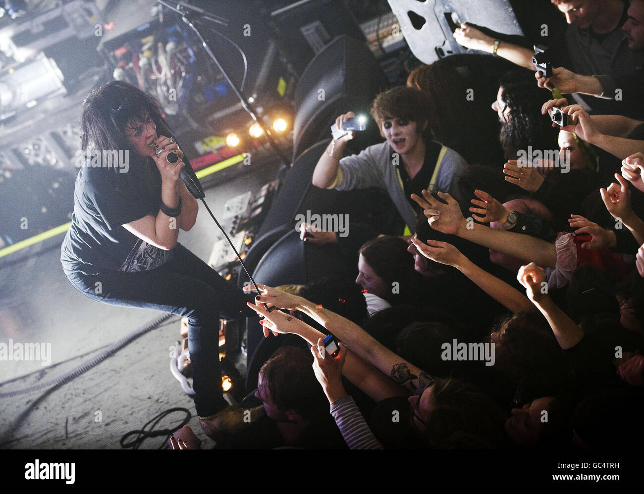 Alison Mosshart of Jack White's band The Dead Weather performing on ...