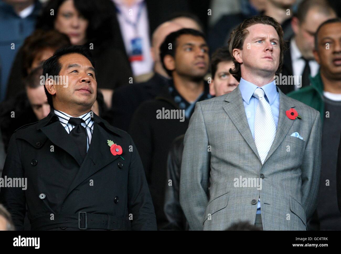 Birmingham City owner Carson Yeung (left) and former Manchester City ...