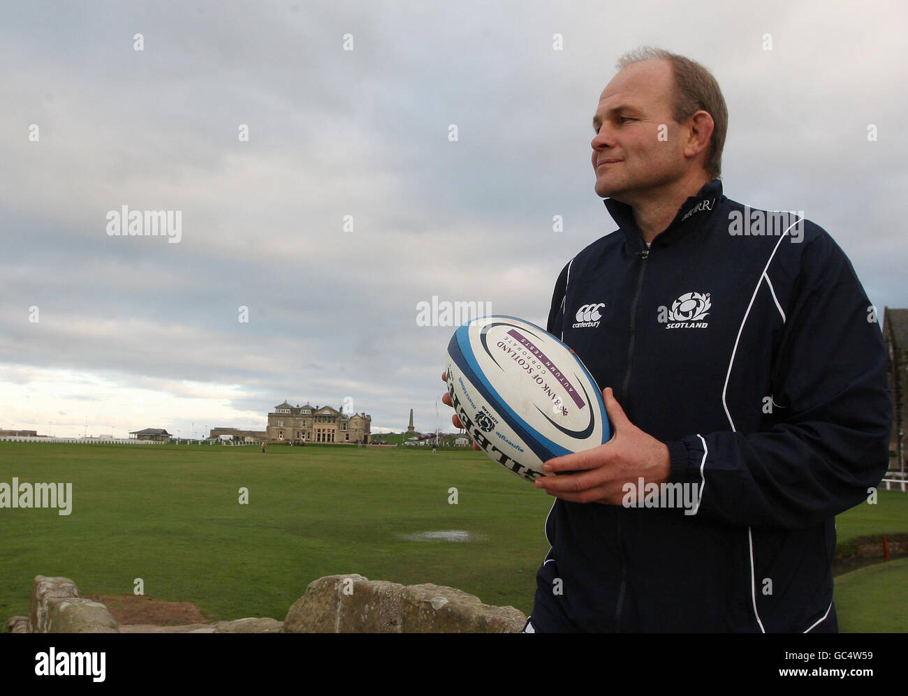 Scotland coach Andy Robinson poses for photograph during a media ...