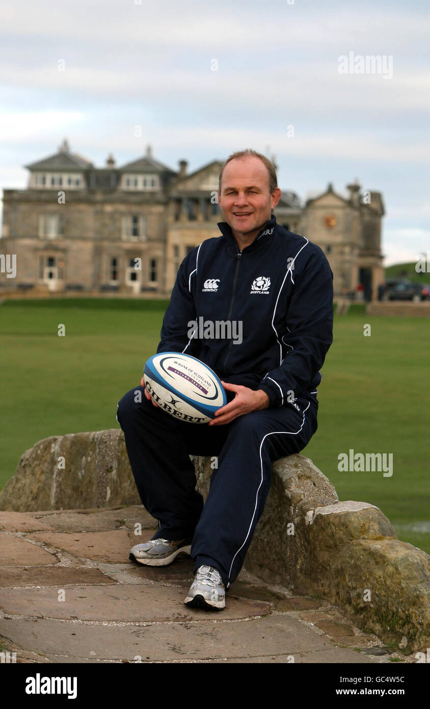 Rugby Union - Scotland Rugby Media Briefing - St Andrews Stock Photo ...