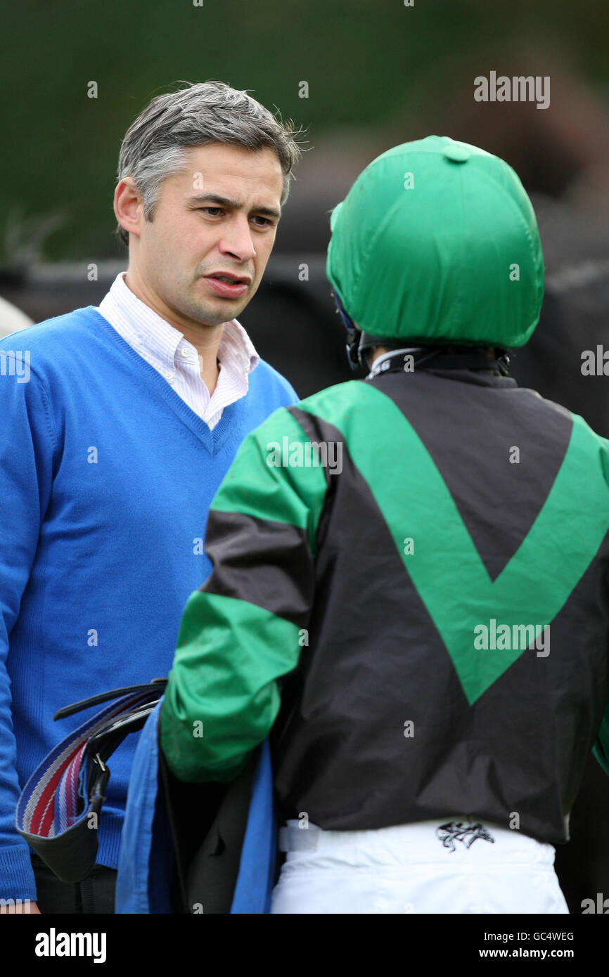 Horse Racing - Nottingham Racecourse. Trainer Matthew Salaman (left ...