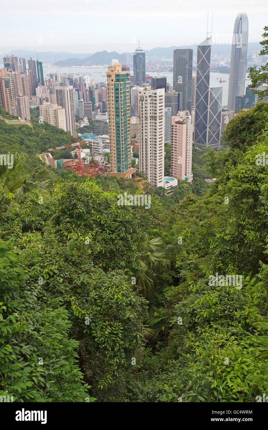View over Hong Kong from the slopes of Victoria Peak Stock Photo - Alamy