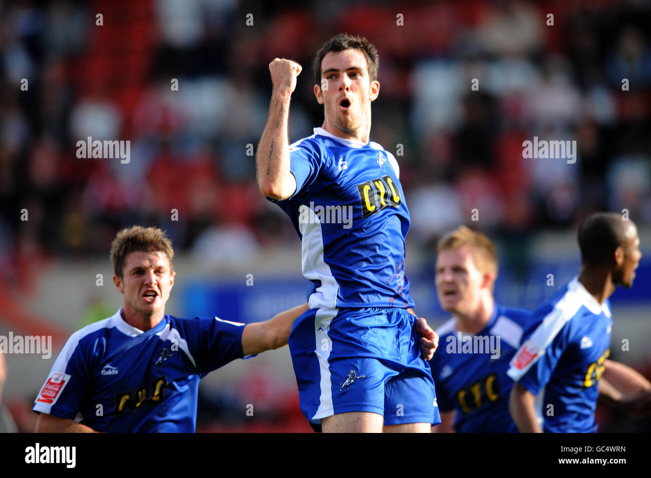 Millwalls danny schofield celebrates scoring against swindon town hi ...