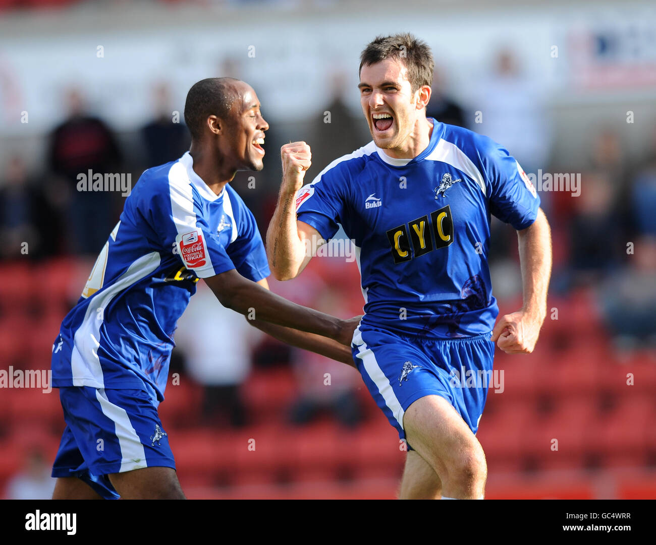 Millwalls danny schofield celebrates scoring against swindon town hi ...
