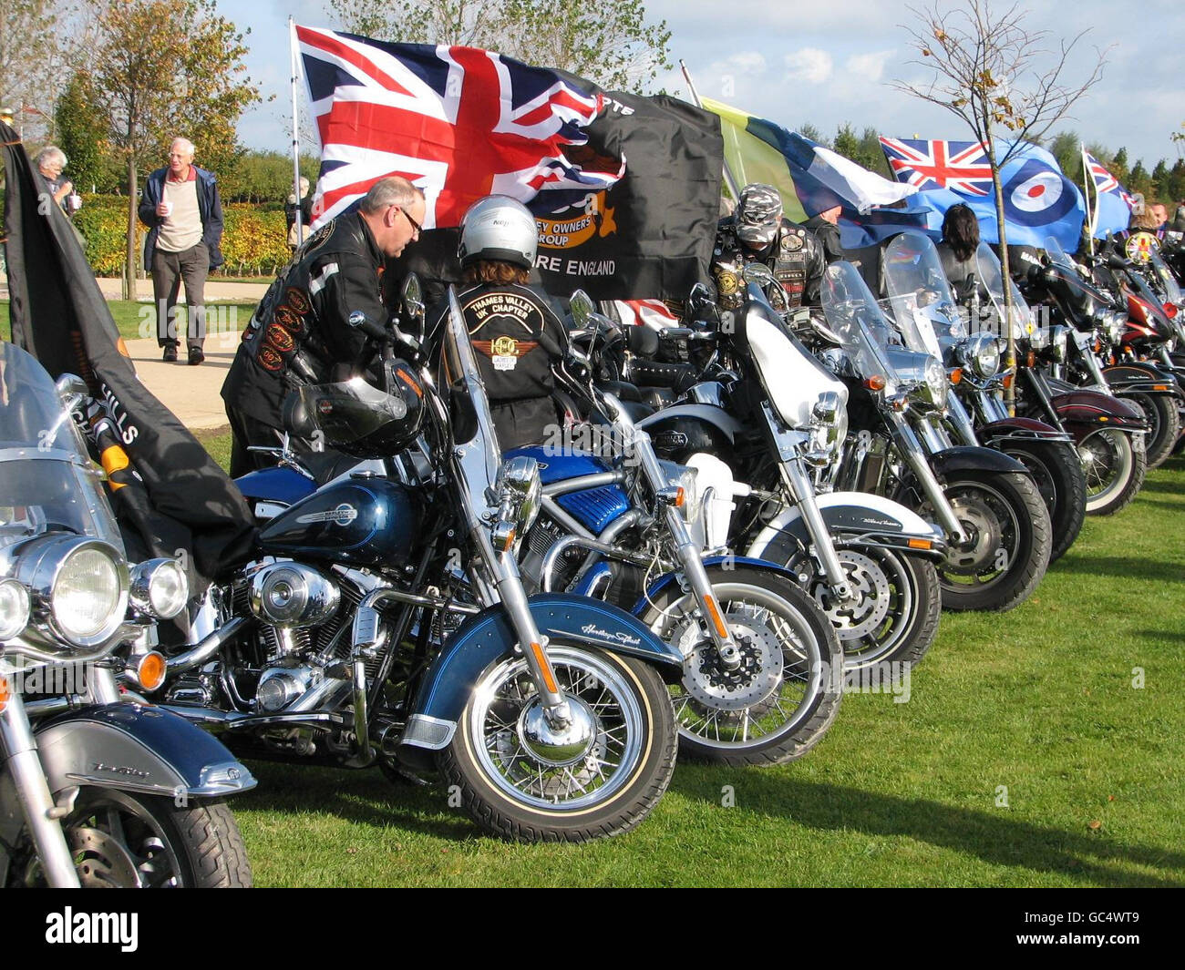 Some of the 5,000 bikers who converged on the national Armed Forces ...
