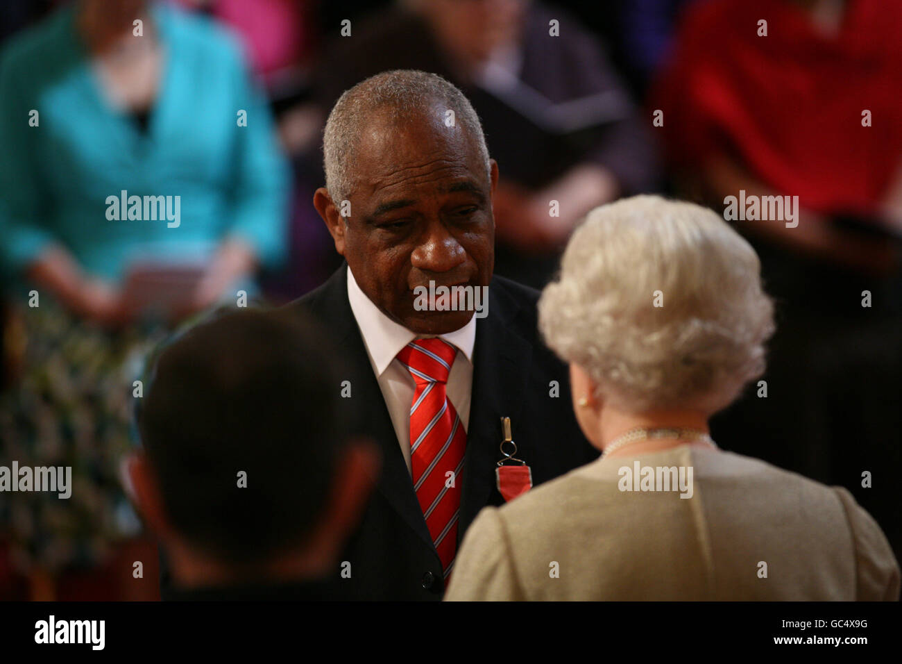 Mr russell profitt london made mbe by queen buckingham palace hi-res ...