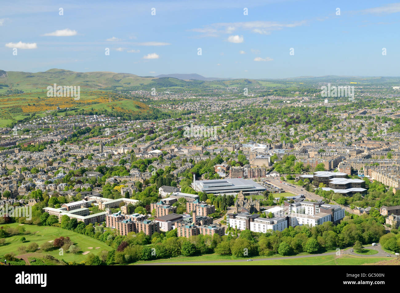 View of the city of Edinburgh from Arthur's Seat Stock Photo - Alamy