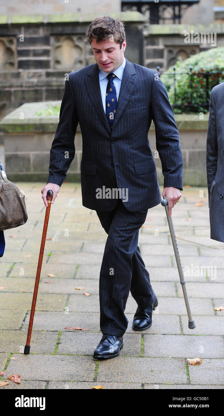 Flight Lieutenant Robert Hamilton arrives to give evidence at Harrogate ...