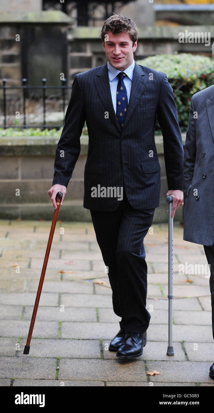 Flight Lieutenant Robert Hamilton arrives to give evidence at Harrogate ...