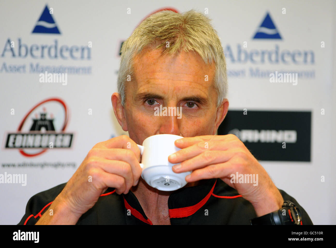 Edinburgh Rugby's coach Rob Maffat during the squad announcement at ...