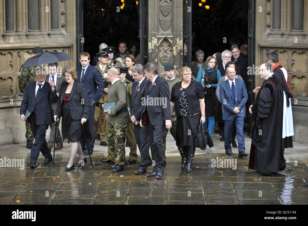 Family members of fallen 1 Rifles soldiers leave Bristol Cathedral ...