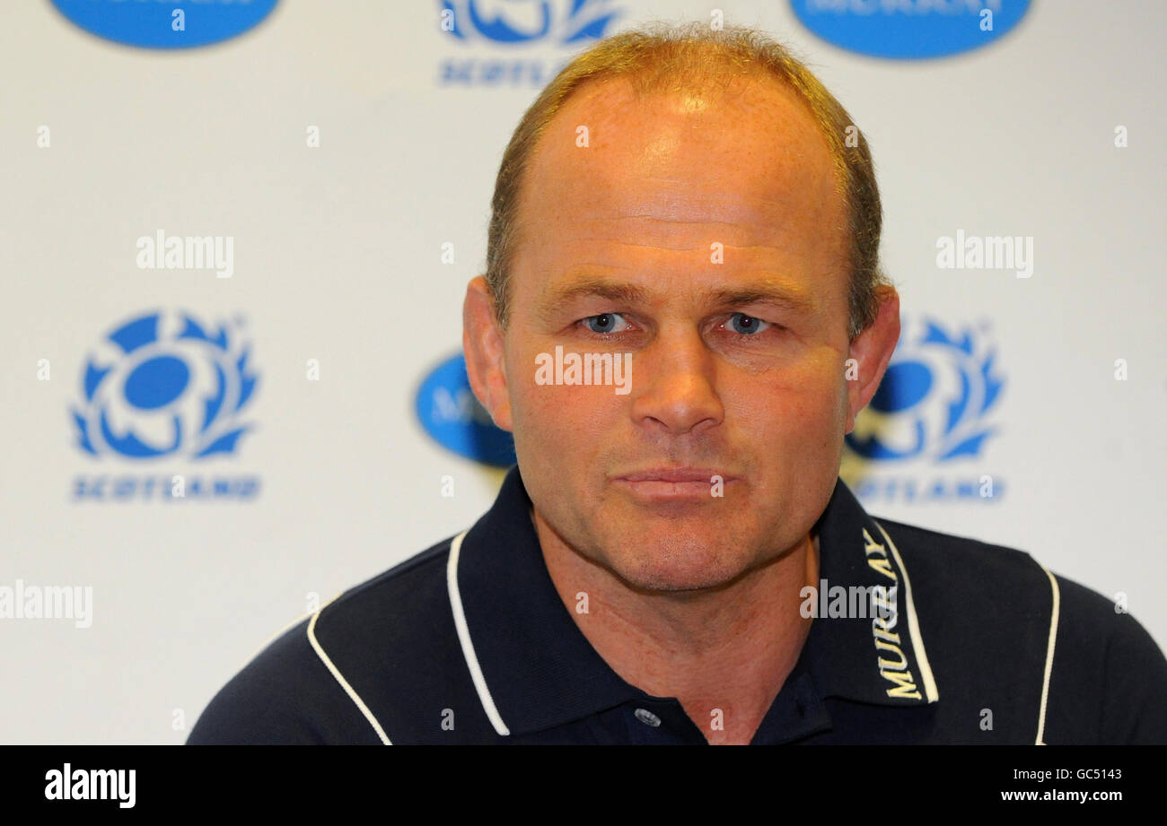 Scotland coach Andy Robinson during the squad announcement at ...