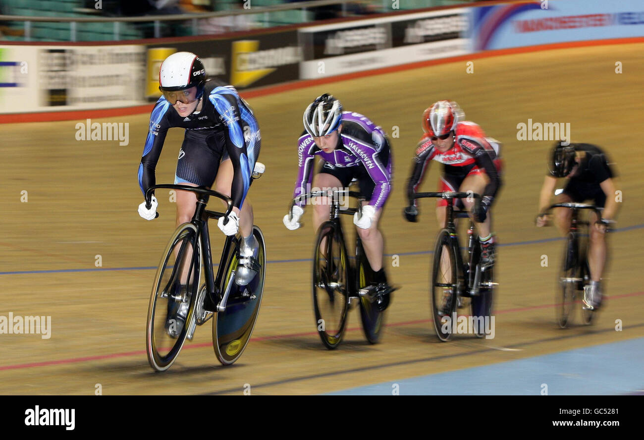Victoria Pendleton wins her heat in the Keirin during the British ...