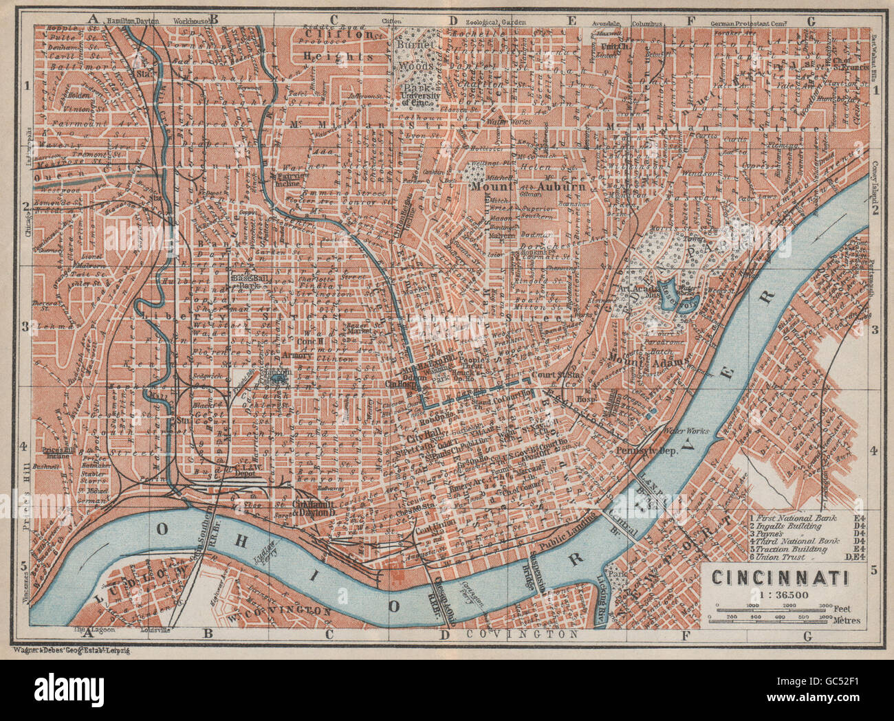 Antique map of cincinnati hi-res stock photography and images - Alamy