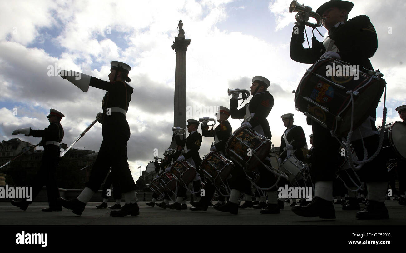Trafalgar day celebration ceremony hi-res stock photography and images ...