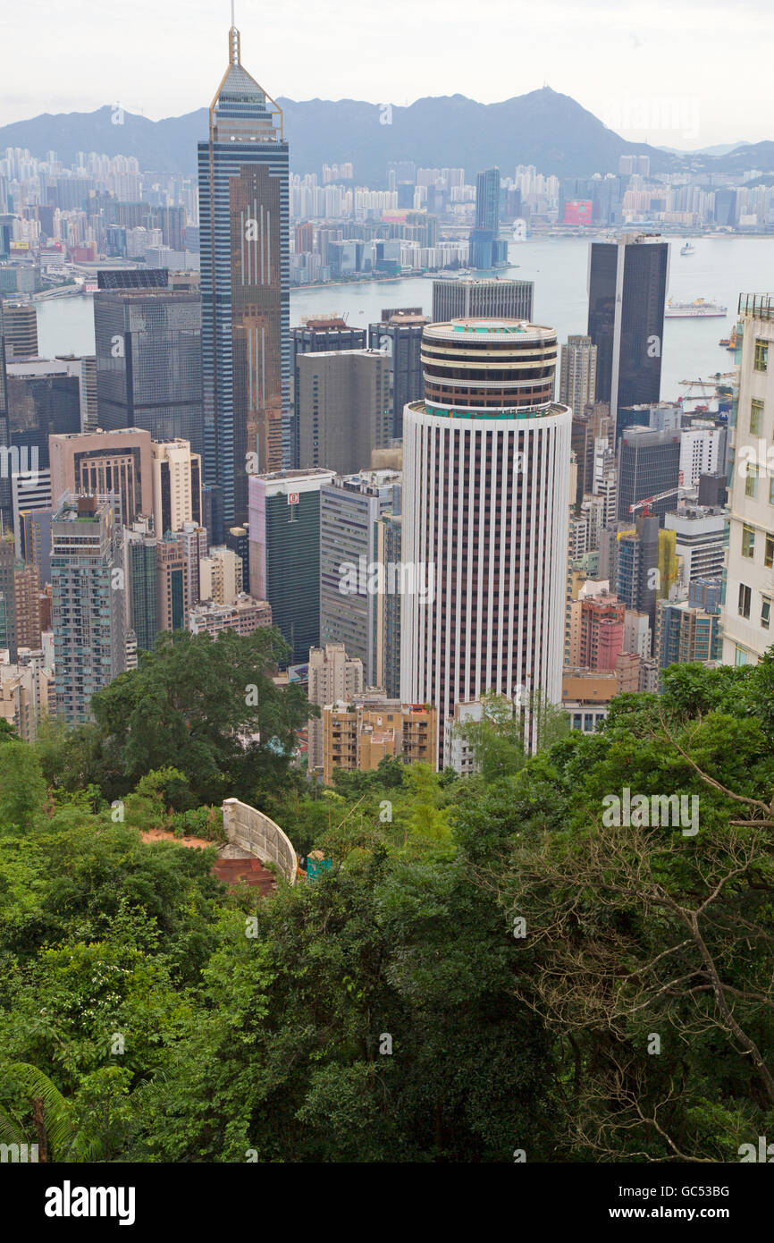 View over Hong Kong from the slopes of Victoria Peak Stock Photo - Alamy