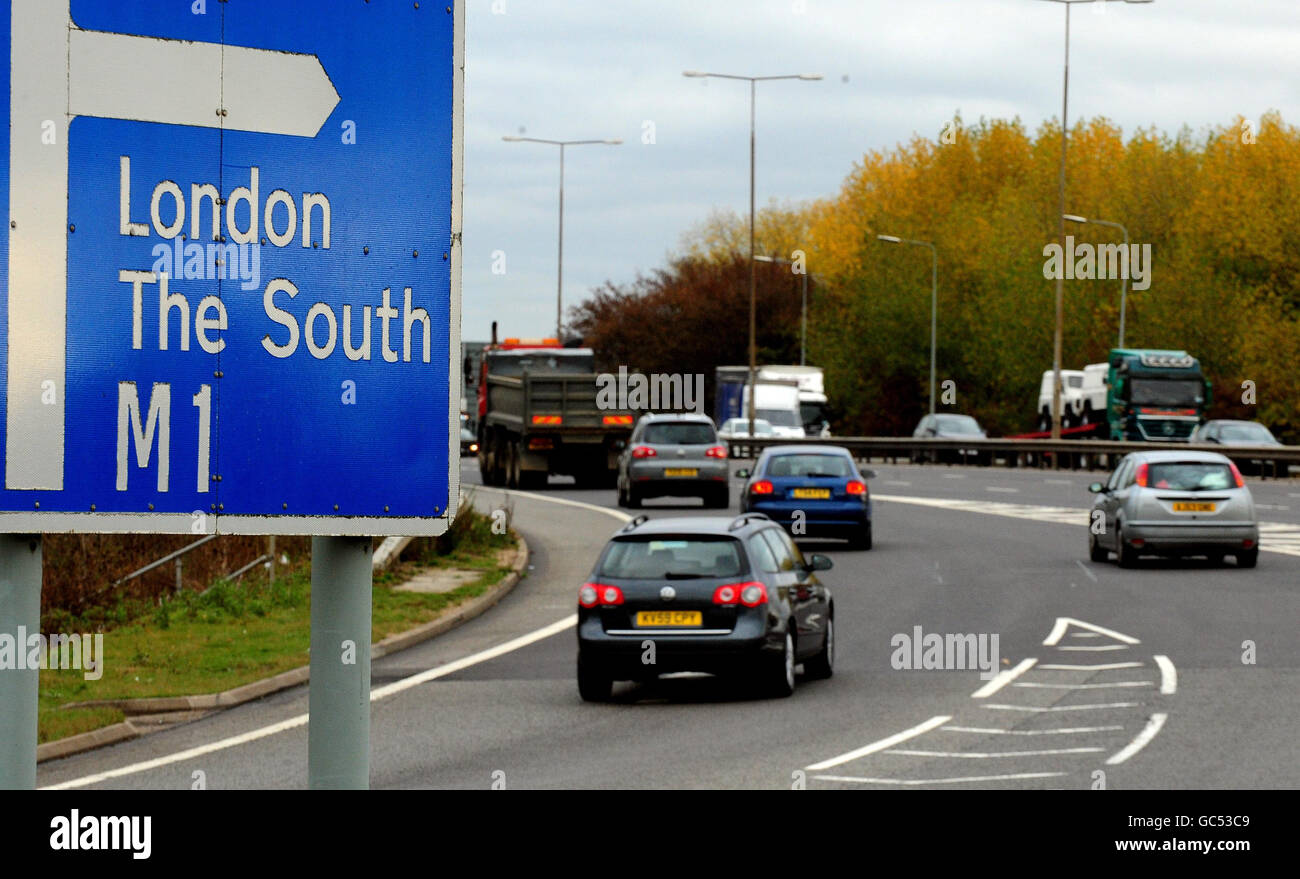 M1 motorway nears 50th birthday. Part of the M1 motorway at Junction ...