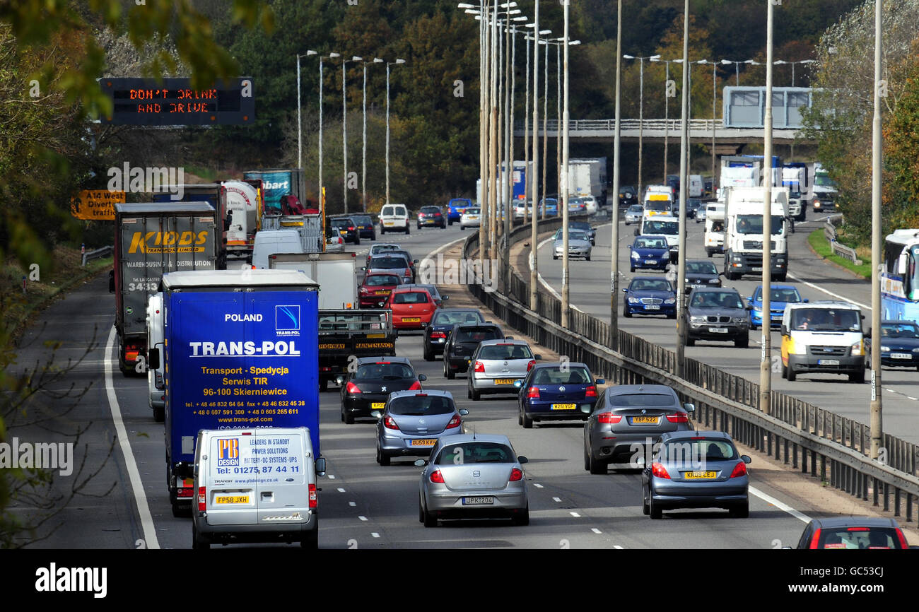M1 motorway nears 50th birthday. Traffic on the M1 motorway near ...