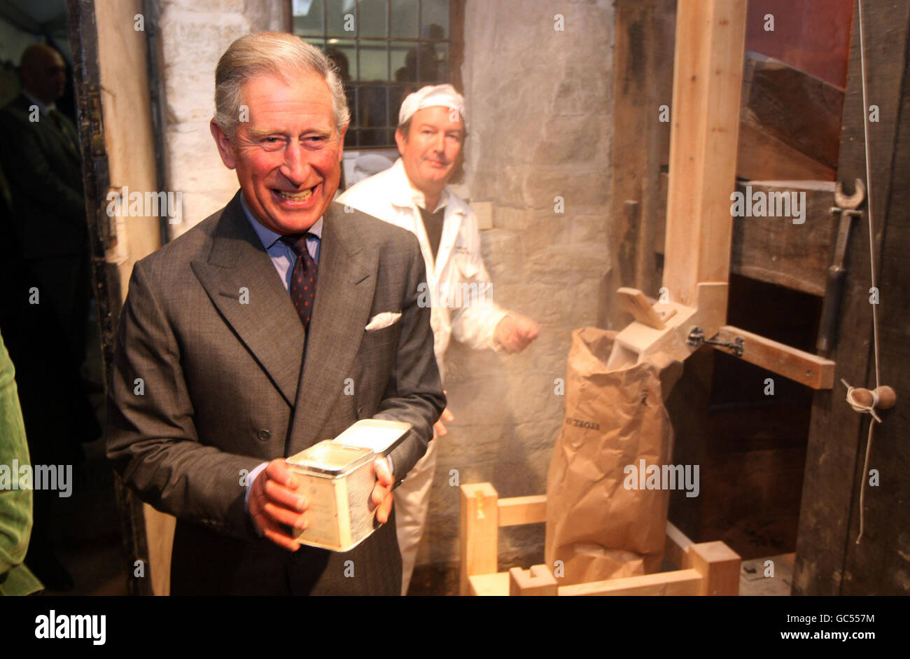 The Prince of Wales visits Stanway Watermill Stock Photo - Alamy