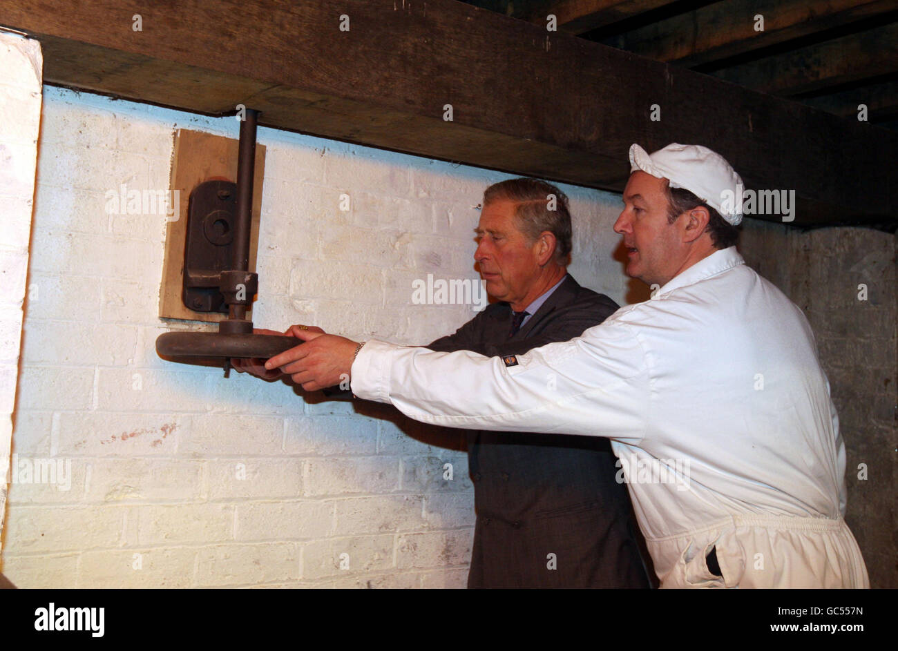 The Prince of Wales visits Stanway Watermill Stock Photo - Alamy