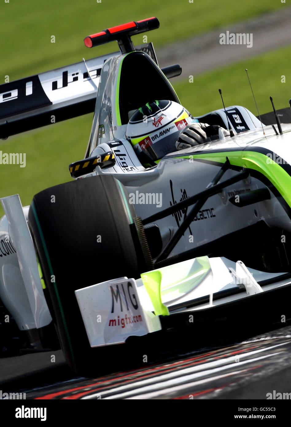 Brawn GP driver Jenson Button during third practice during Qualifying ...