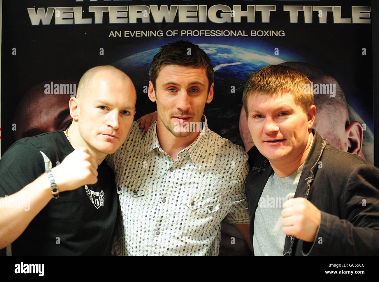 Matthew Hatton (left) promotes his fight against Lovemore Ndou with ...
