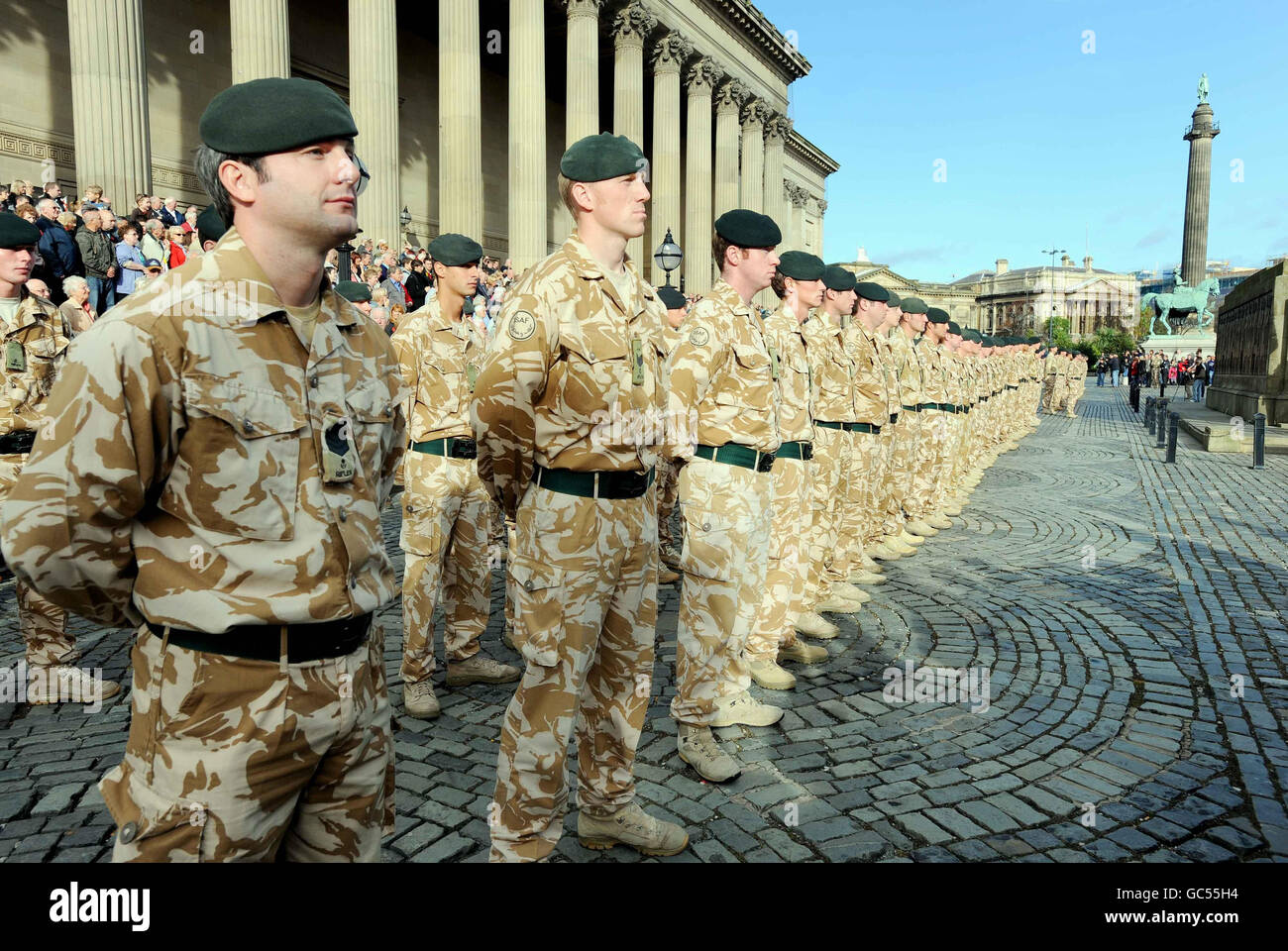 Soldiers from the 2nd Battalion the Rifles (2 RIFLES) parade in front ...