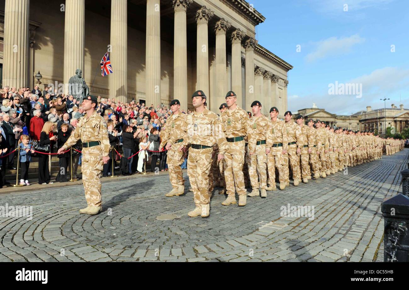 Homecoming parade in Liverpool Stock Photo - Alamy