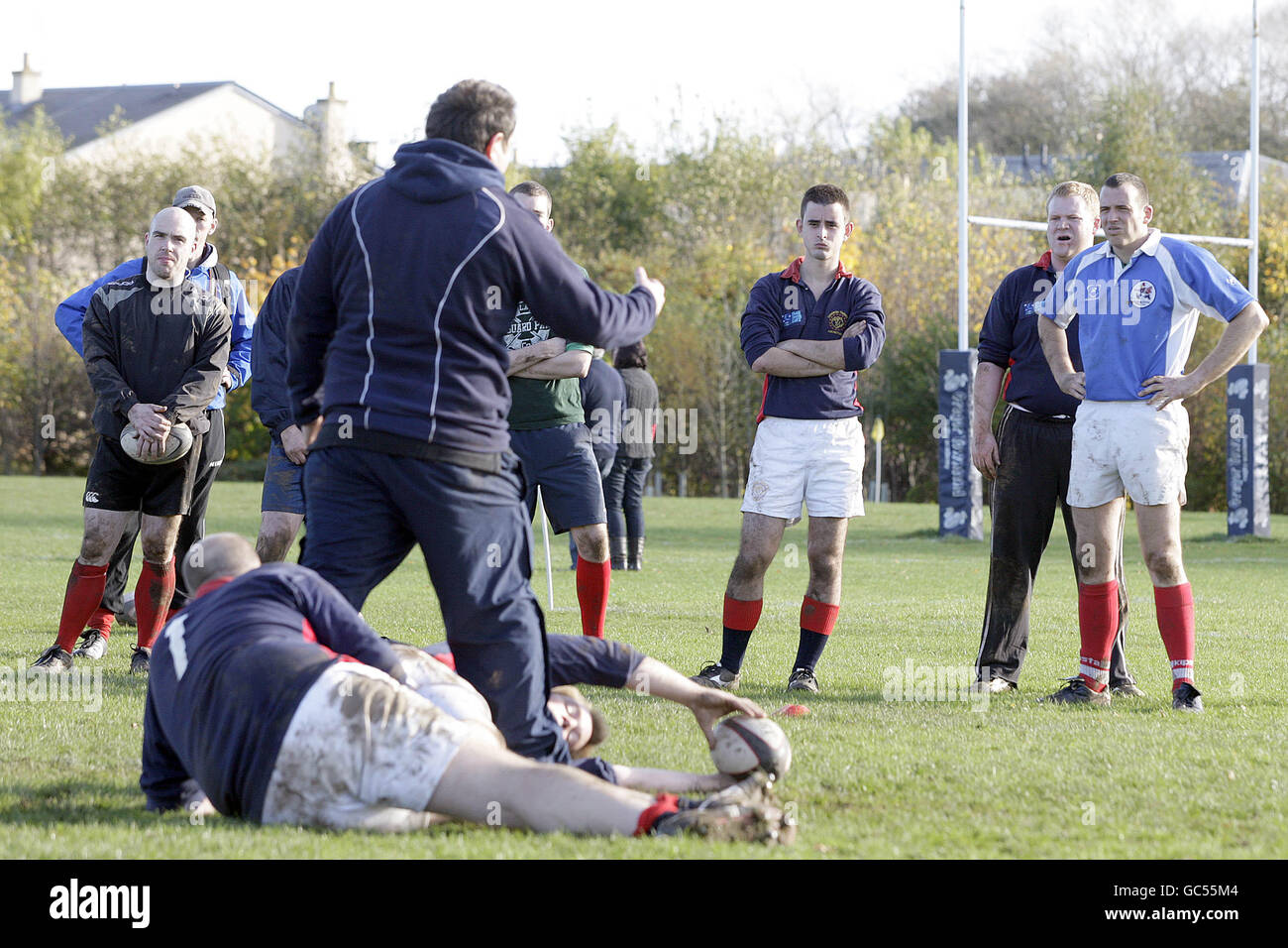 Scottish Rugby coaches give out advice during the Caledonian Thebans ...