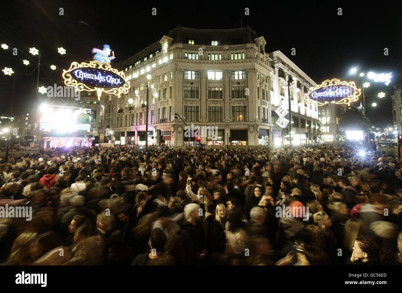 Christmas illumination on oxford hi-res stock photography and images ...