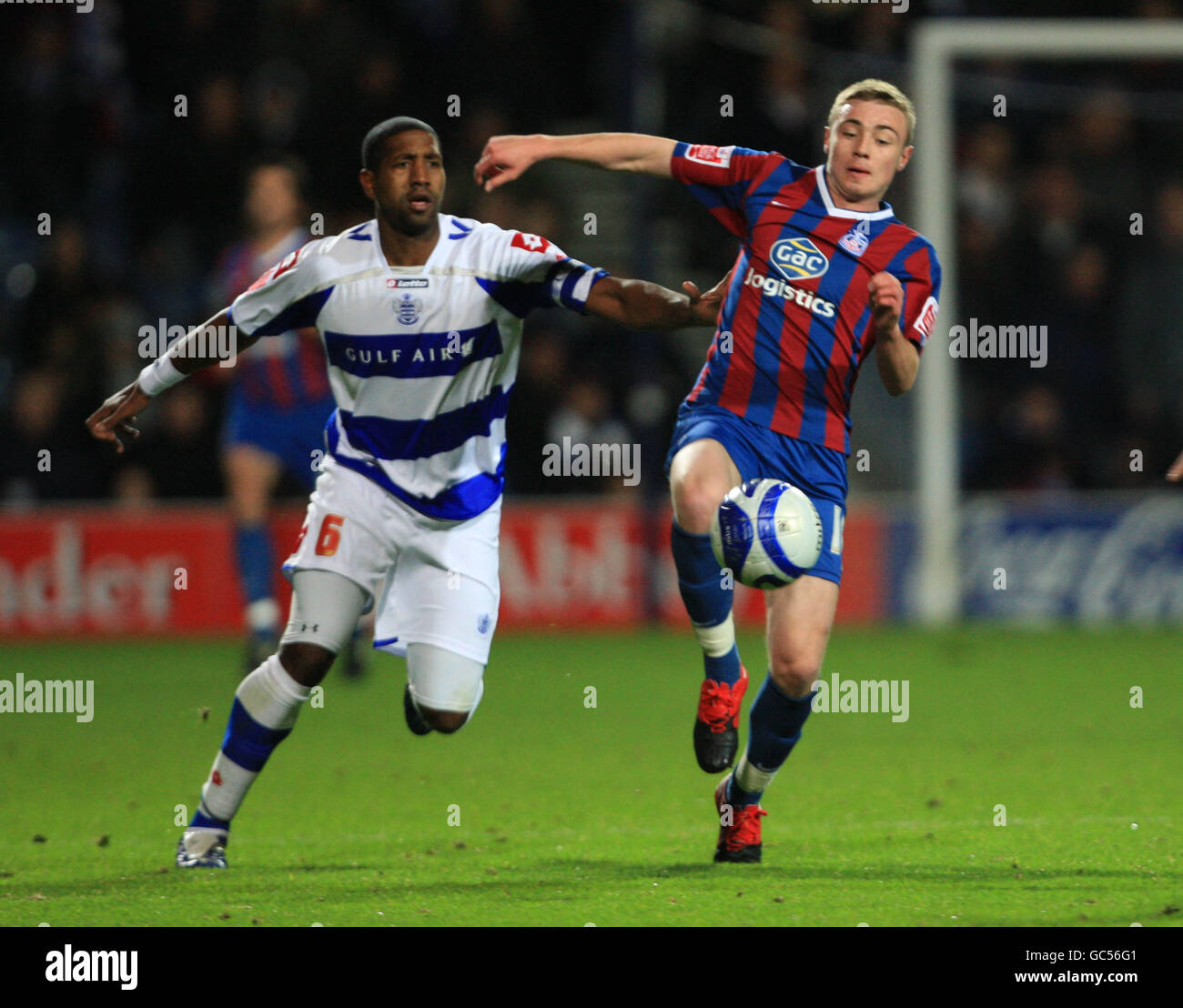 Queens Park Rangers' Mikele Leigertwood and Crystal Palace's Freddie ...