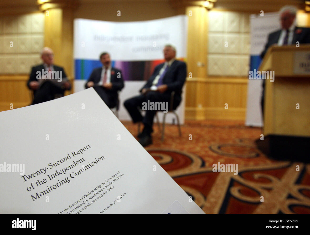 The Independent Monitoring Commission (IMC) discusses details of their ...