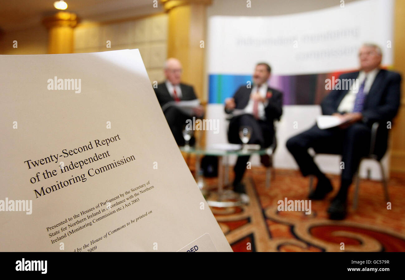 The Independent Monitoring Commission (IMC) discusses details of their ...