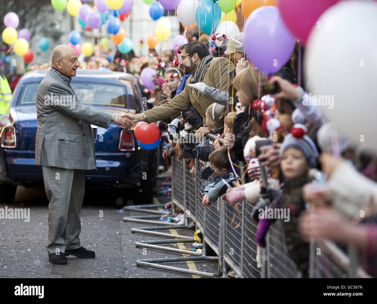 Harrods owner, Mohammed Al Fayed, meets the public during the Harrods ...