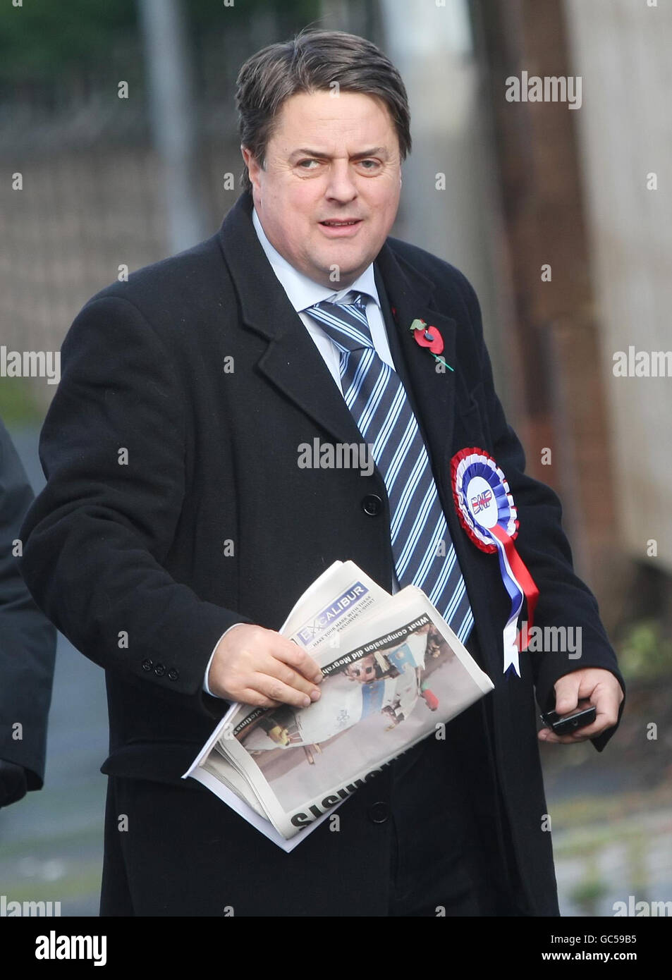 BNP leader Nick Griffin on the campaign trail for the Glasgow North ...