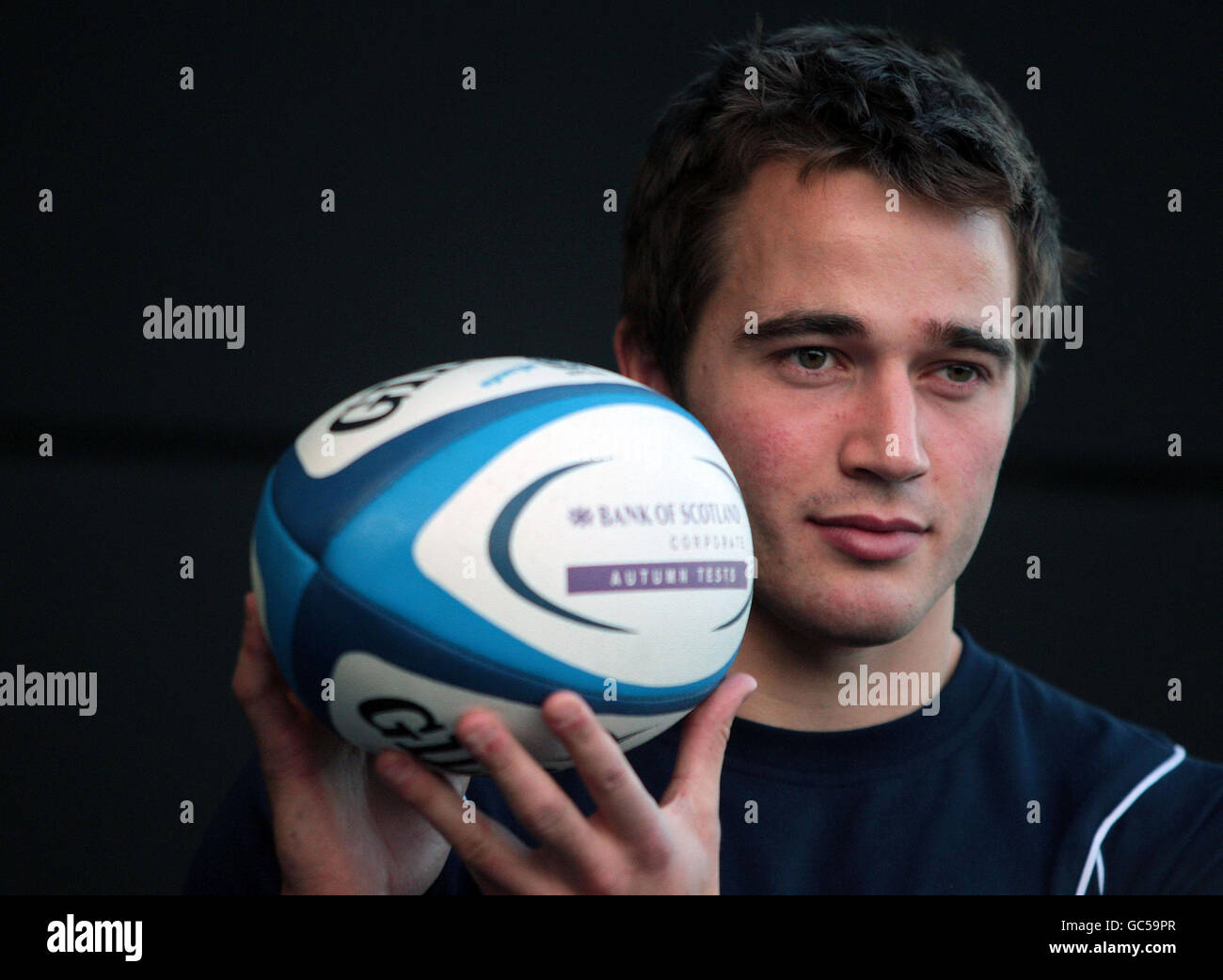 Scotland's Alex Grove during a photocall following the team ...