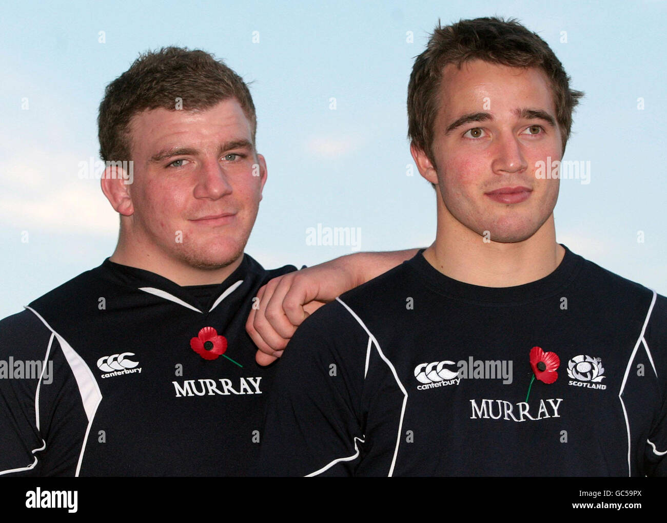 Scotland's Moray Low and Alex Grove (right) during a photocall ...
