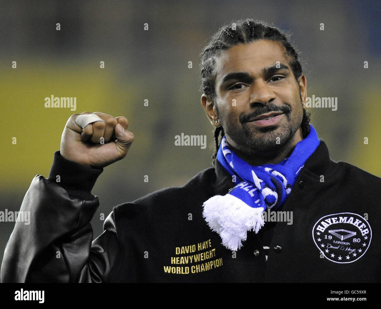 World Heavyweight Boxing Champion David Haye during the First Round FA ...