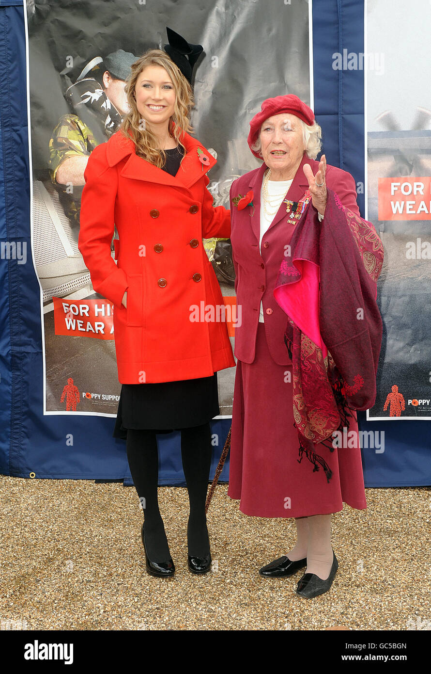 Hayley Westenra (left) and Dame Vera Lynn during the launch of the 2009 ...