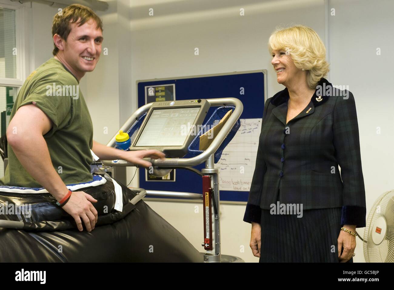 The Duchess of Cornwall meets Lance Corporal Stuart Glover on a Nasa ...