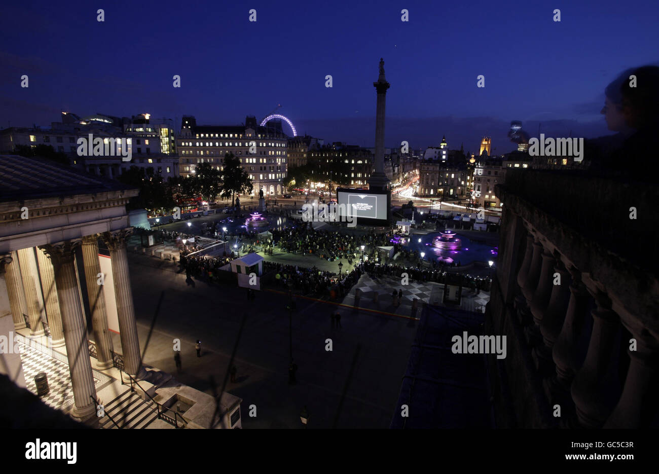 Aerial view public screening hi-res stock photography and images - Alamy